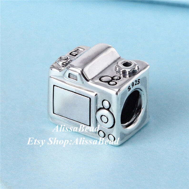 Authentic 925 Sterling Silver Camera Charms With Clear Cz - Etsy