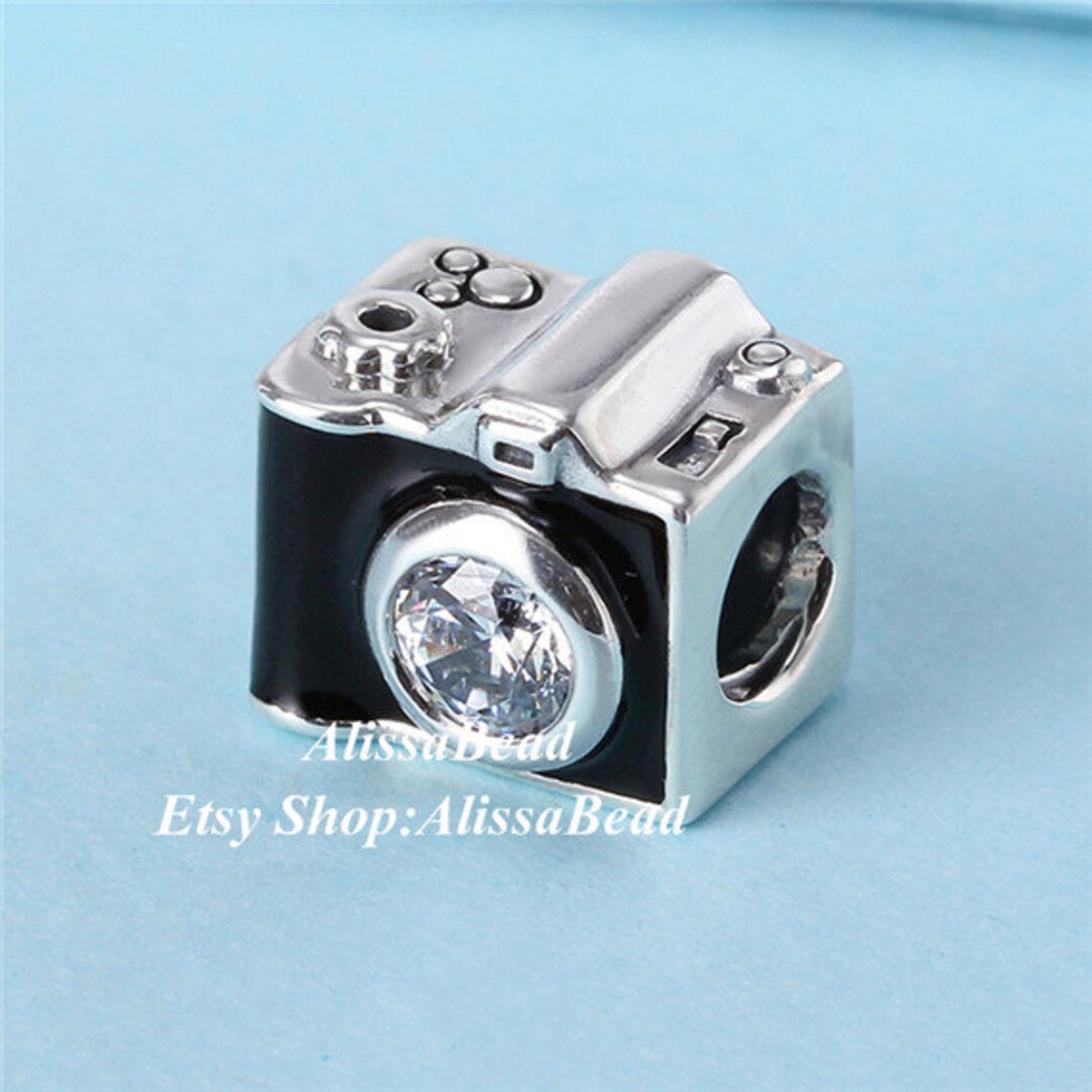 Authentic 925 Sterling Silver Camera Charms With Clear Cz - Etsy