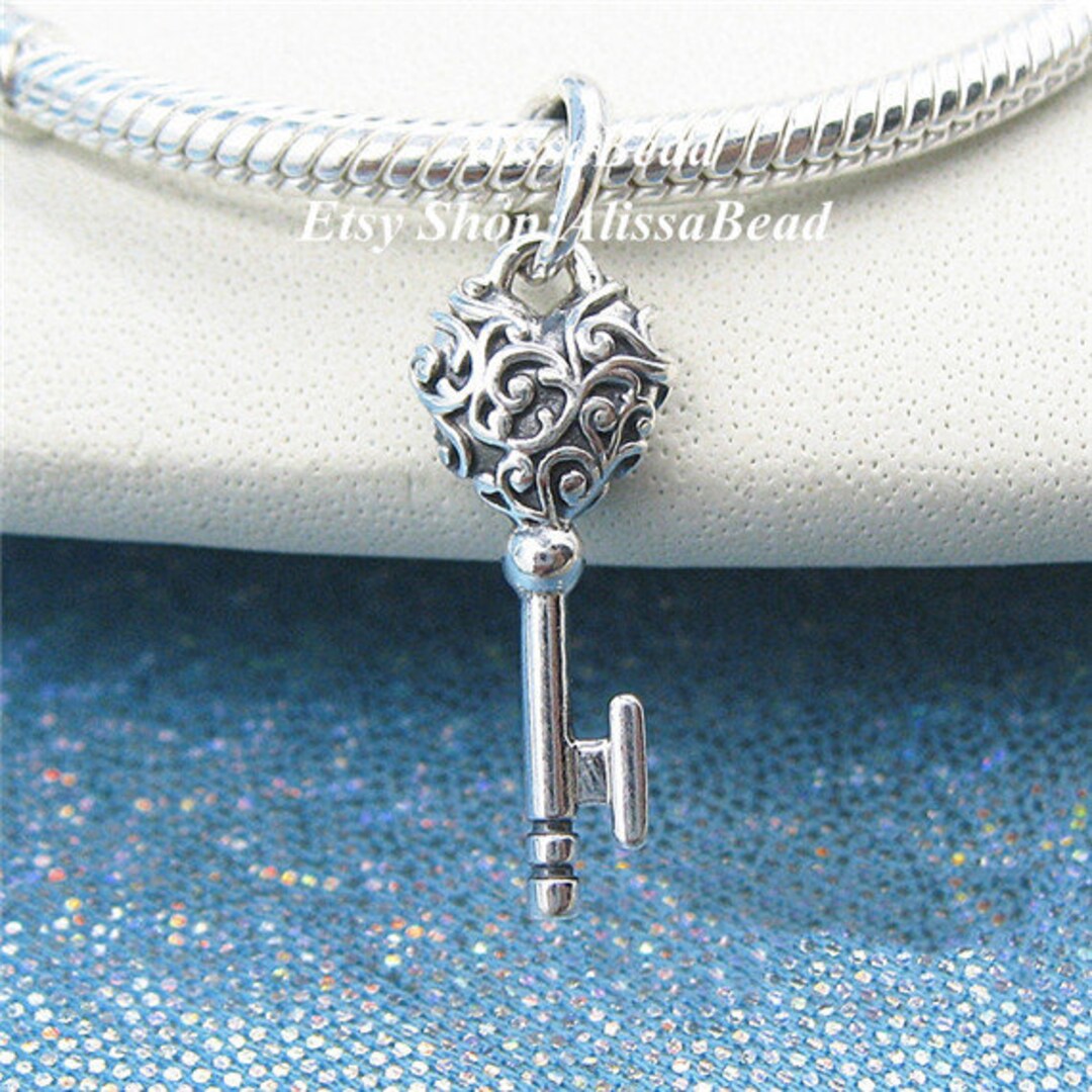 2018 Autumn New Sterling Silver Regal Key Pendant Dangle Charm - Etsy