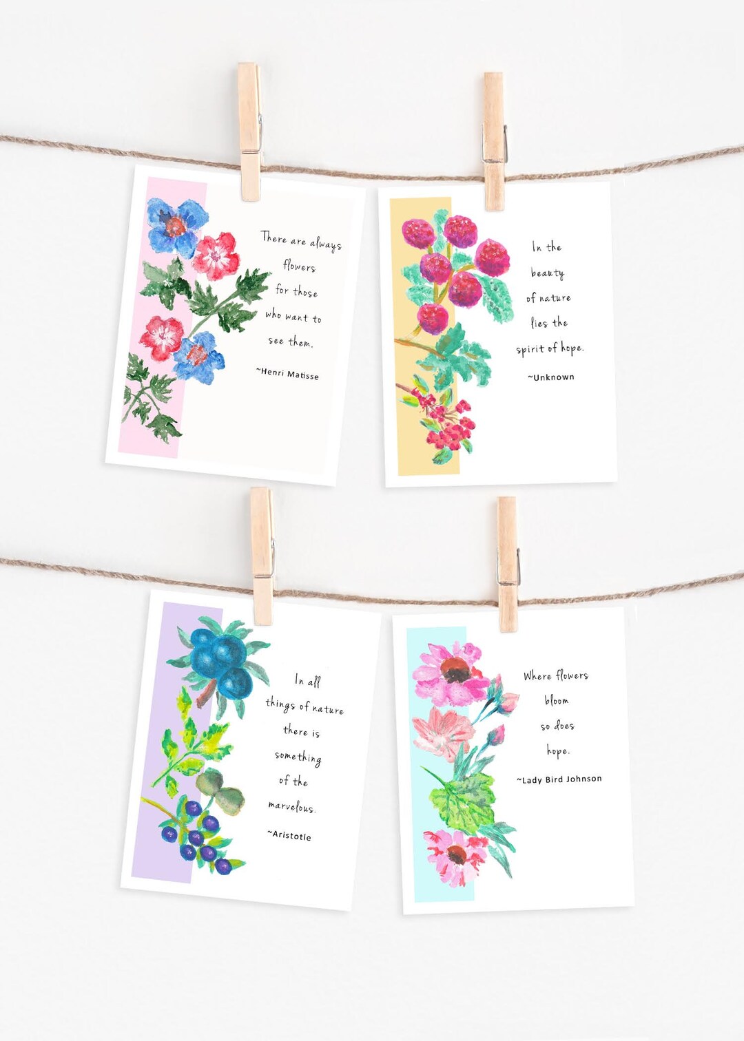Floral Delight Note Set | Assorted Floral Notecards | Notecard Set With ...