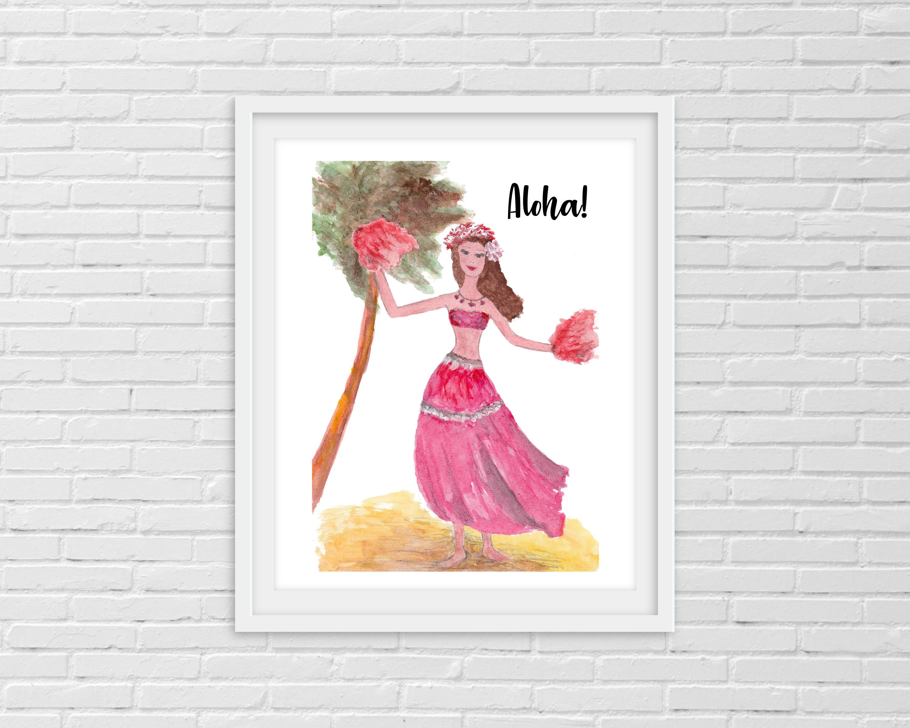 Aloha Art Print | Wall Art | Home Décor | Tropical Print | Hawaiian Art ...