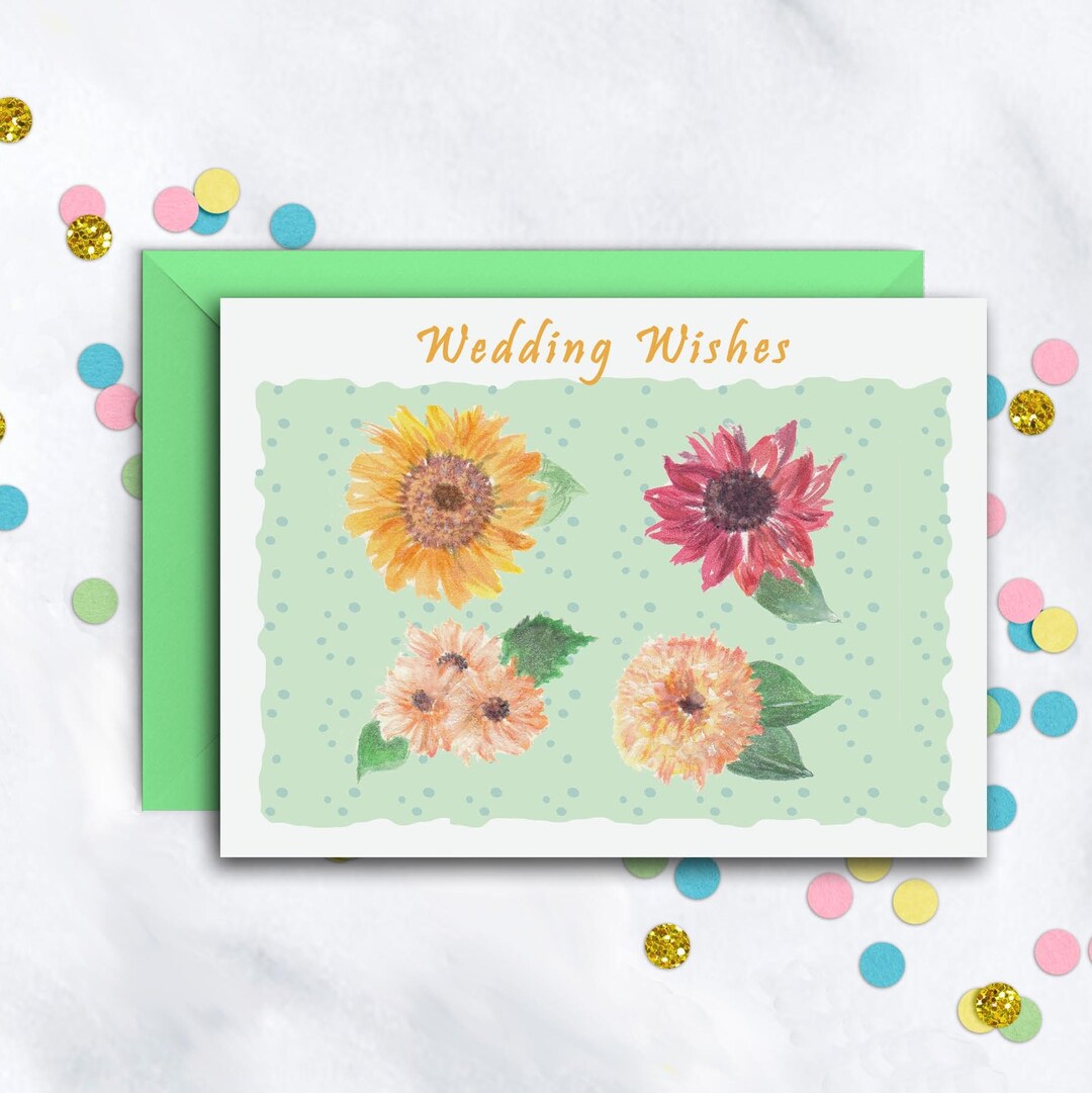 Wedding Wishes Card | Wedding Card | Congratulations Card | Card for ...