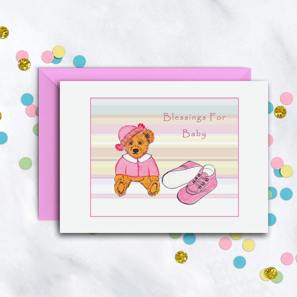 Religious Baby Shower Card - Etsy