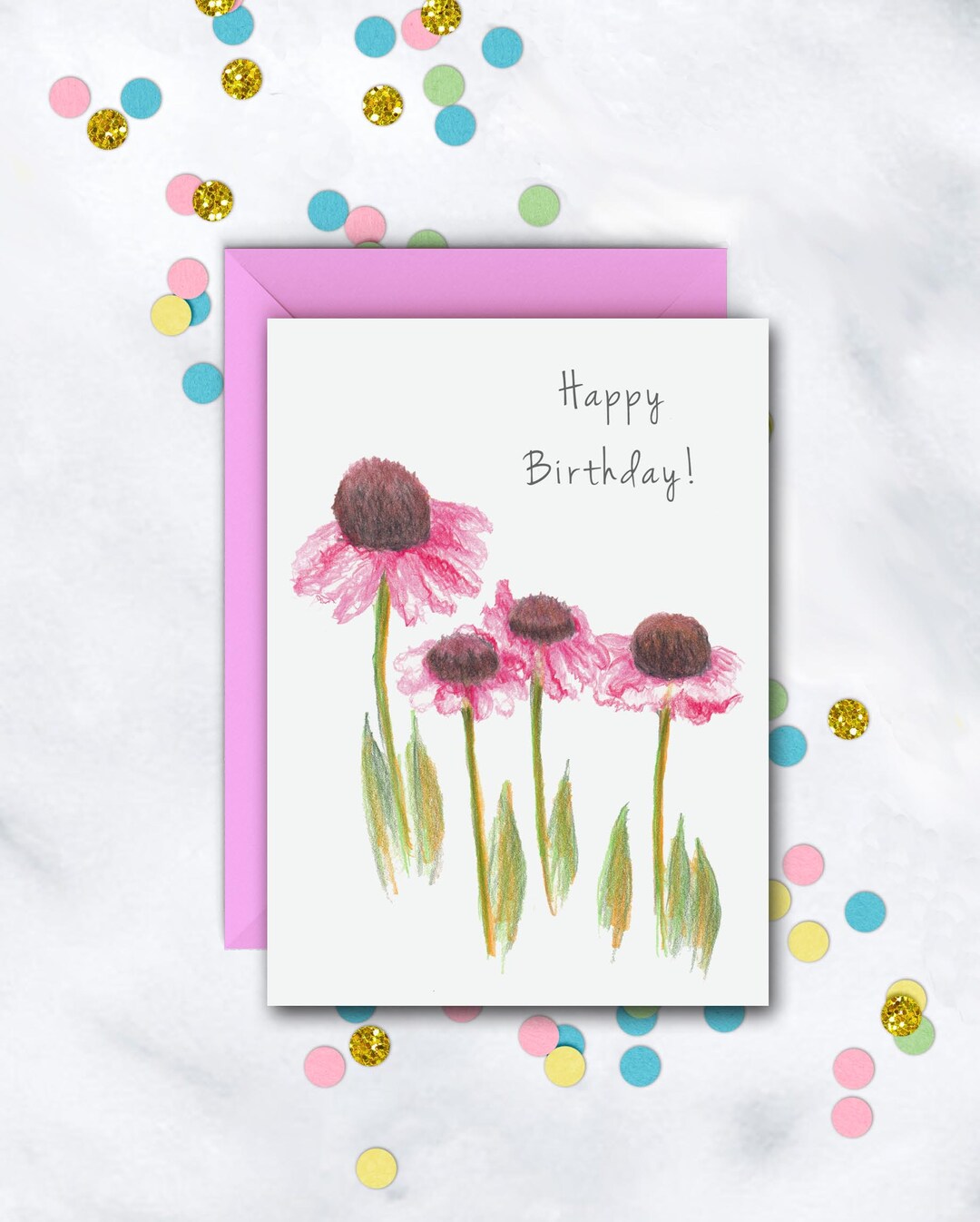Pink Poppies Card | Birthday Card for Her | Girl Birthday Card | Floral ...