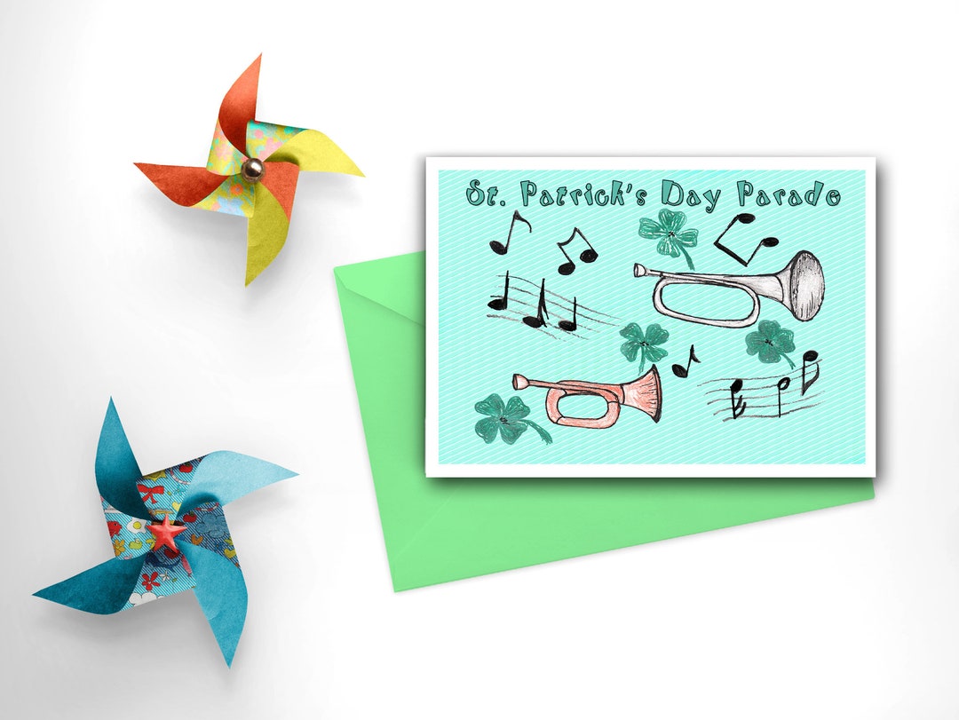 St. Patrick's Day Parade Card | Saint Patrick's Day Card | St. Patty's ...