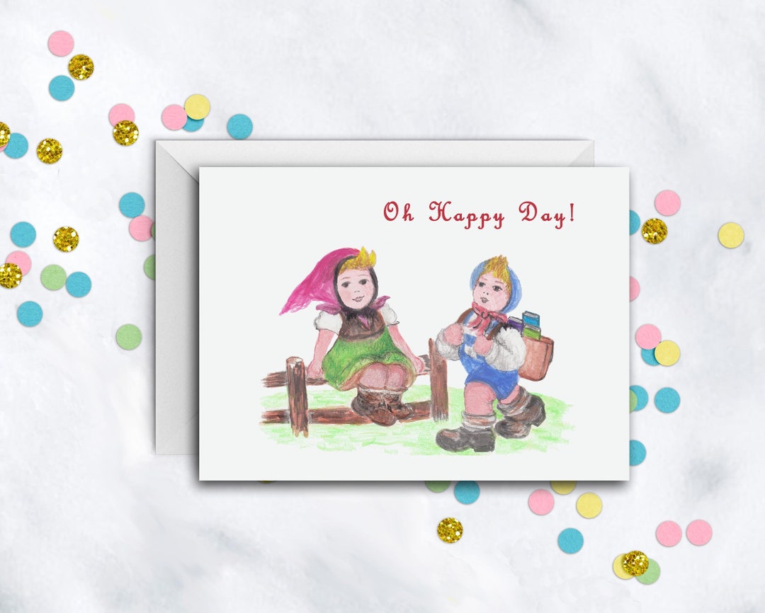 Cute Hummels Card | Birthday Card | Children's Card | Friendship Card ...