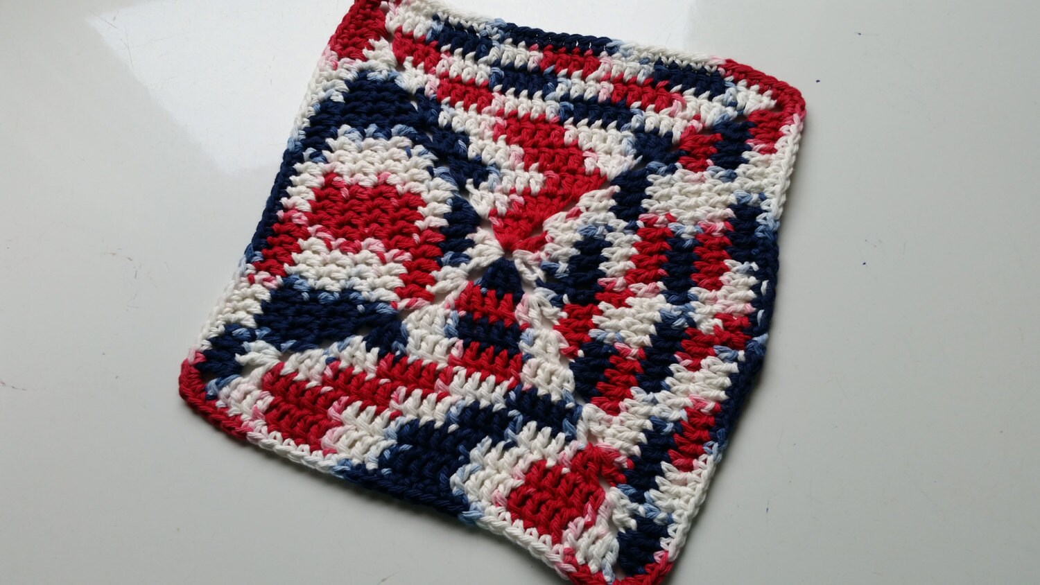 Red White and Blue, Crochet Cotton Dishcloths, Cotton Dishcloths ...