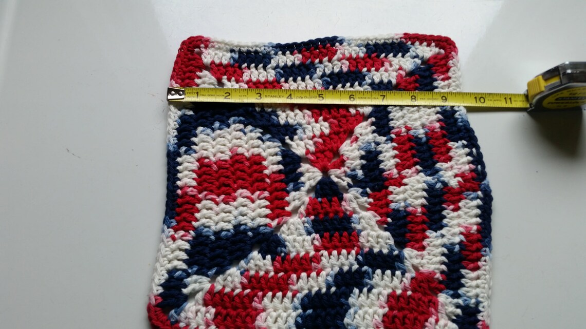 Red White and Blue Crochet Cotton Dishcloths Cotton - Etsy
