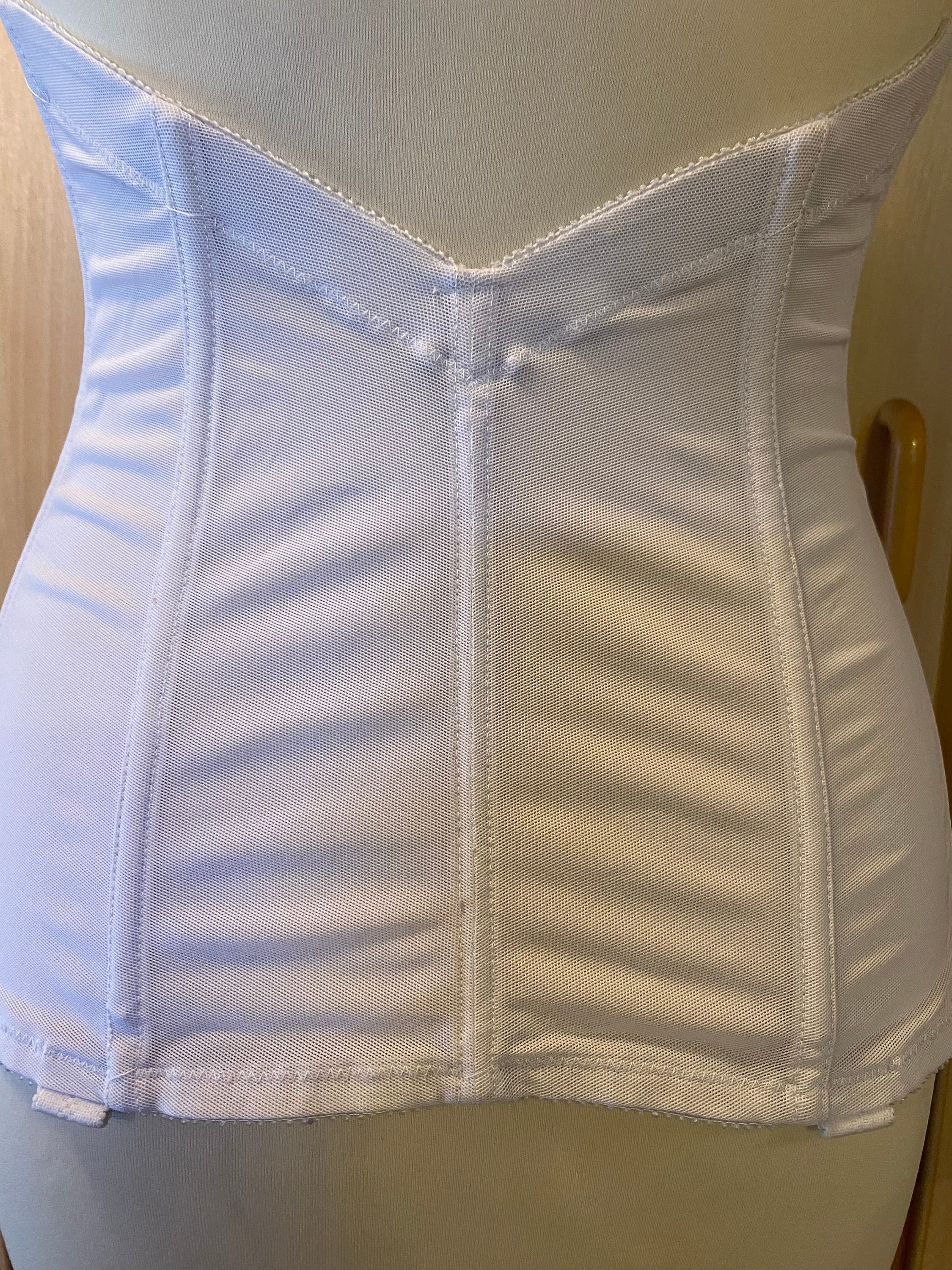 Vintage Lady Marlene 1950s 1960s Style White Lace Strapless Corset ...
