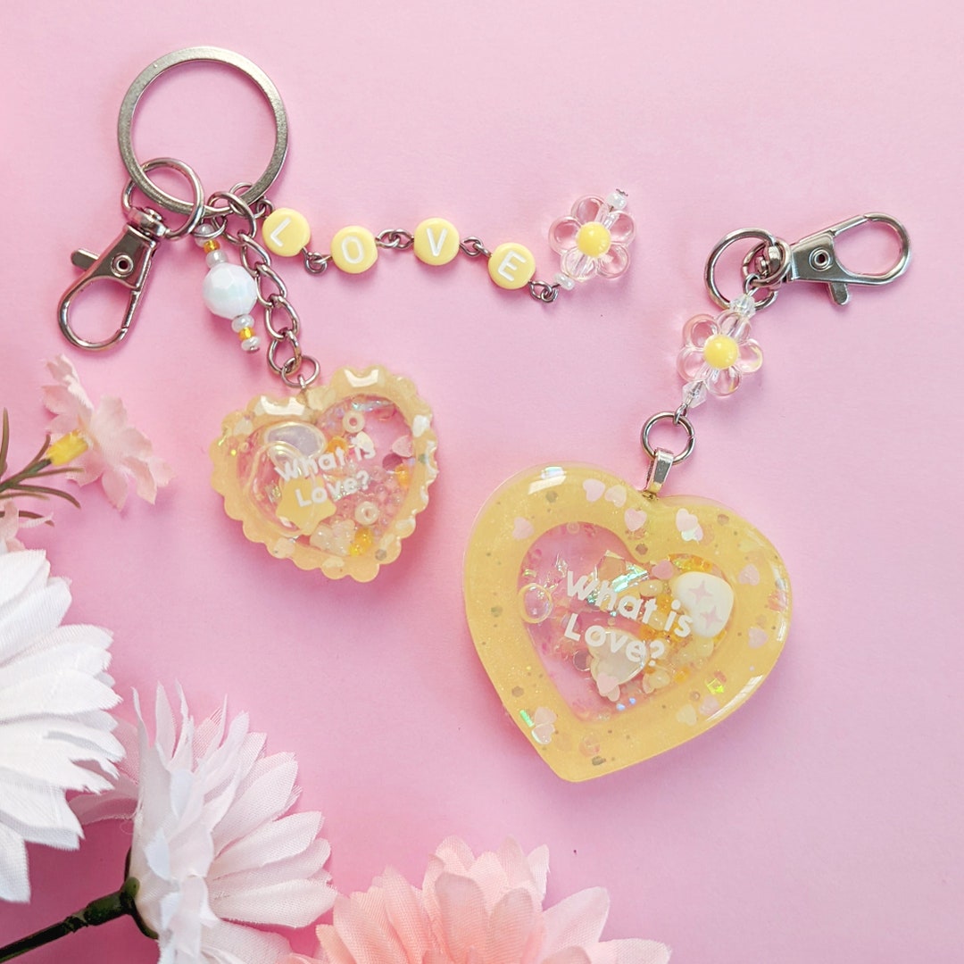 Twice Heart Charms Resin Shaker Charm What is Love the Feels - Etsy