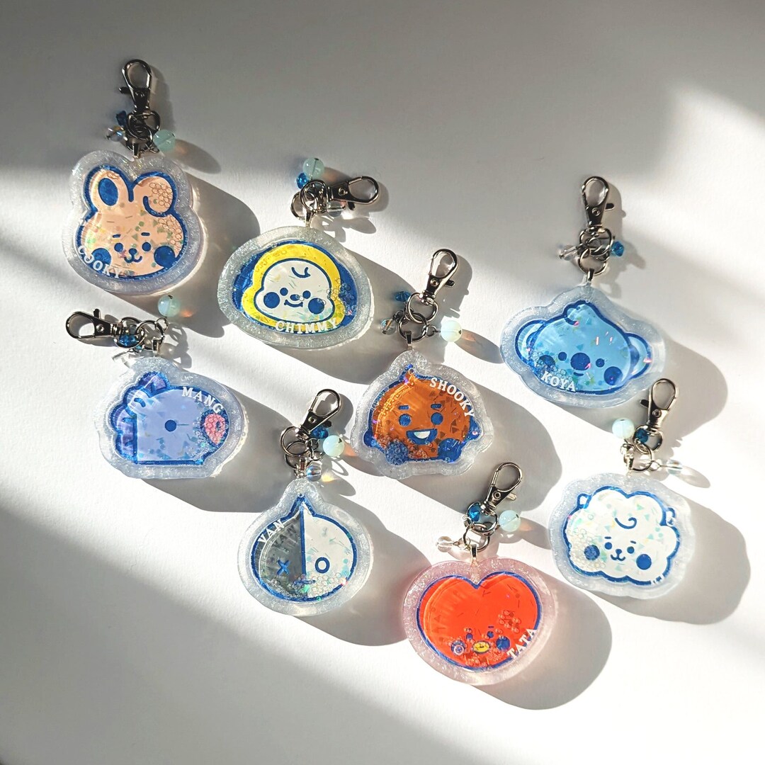 Clear Bangtan Friends Resin Charm Liquid Shaker Shooky Van - Etsy