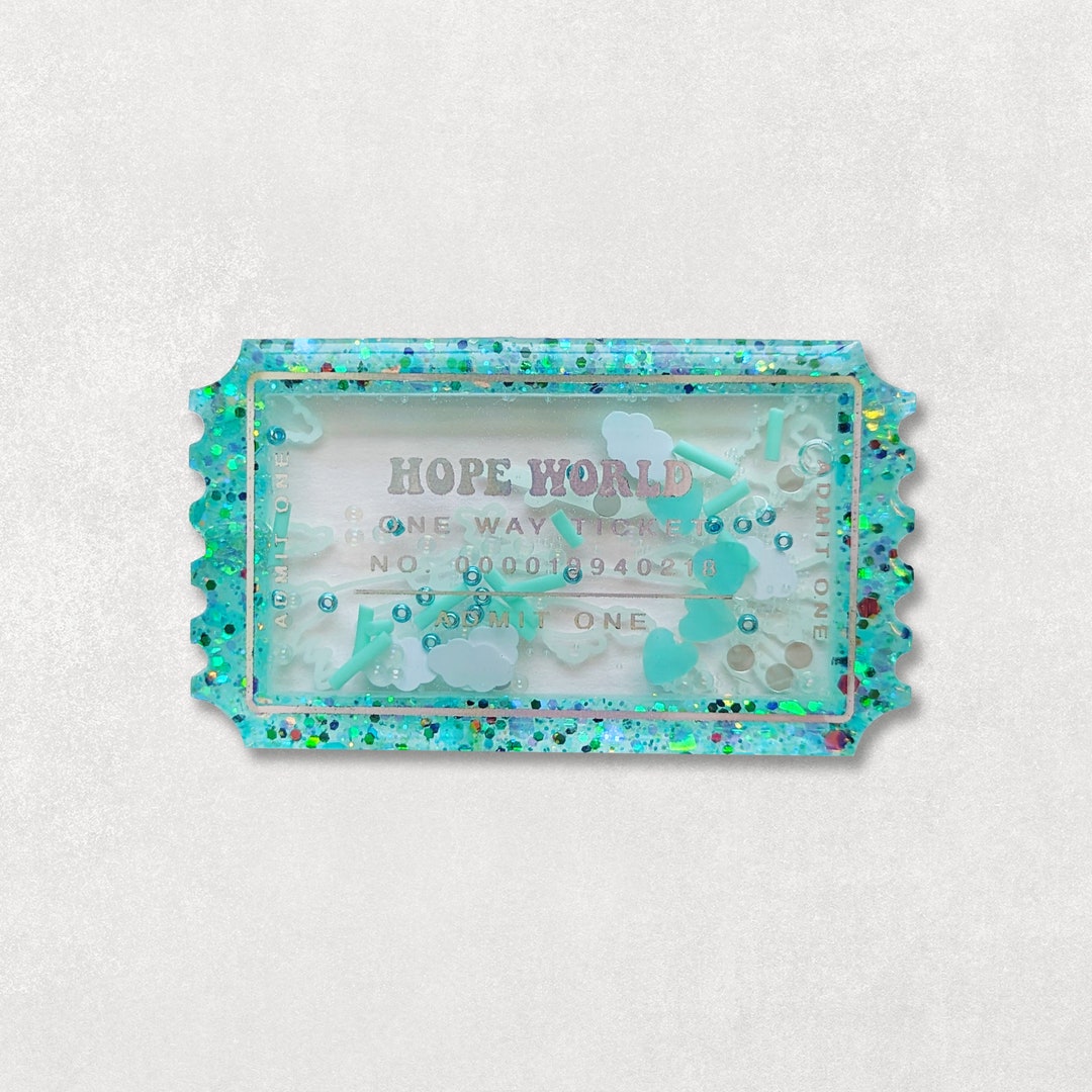 Hope World Jhope Hobi Ticket Resin Charm Liquid Shaker - Etsy