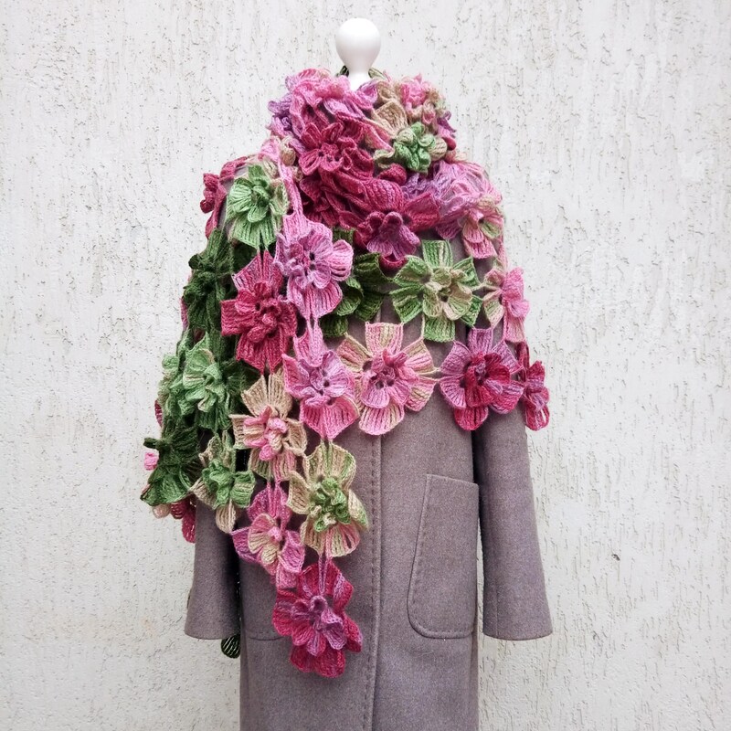 Unique Crochet Scarf - Etsy