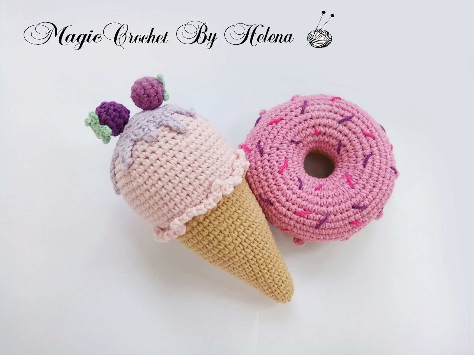 SET of 2 Sweets Kitchen Decor. Crochet Donuts Crochet | Etsy