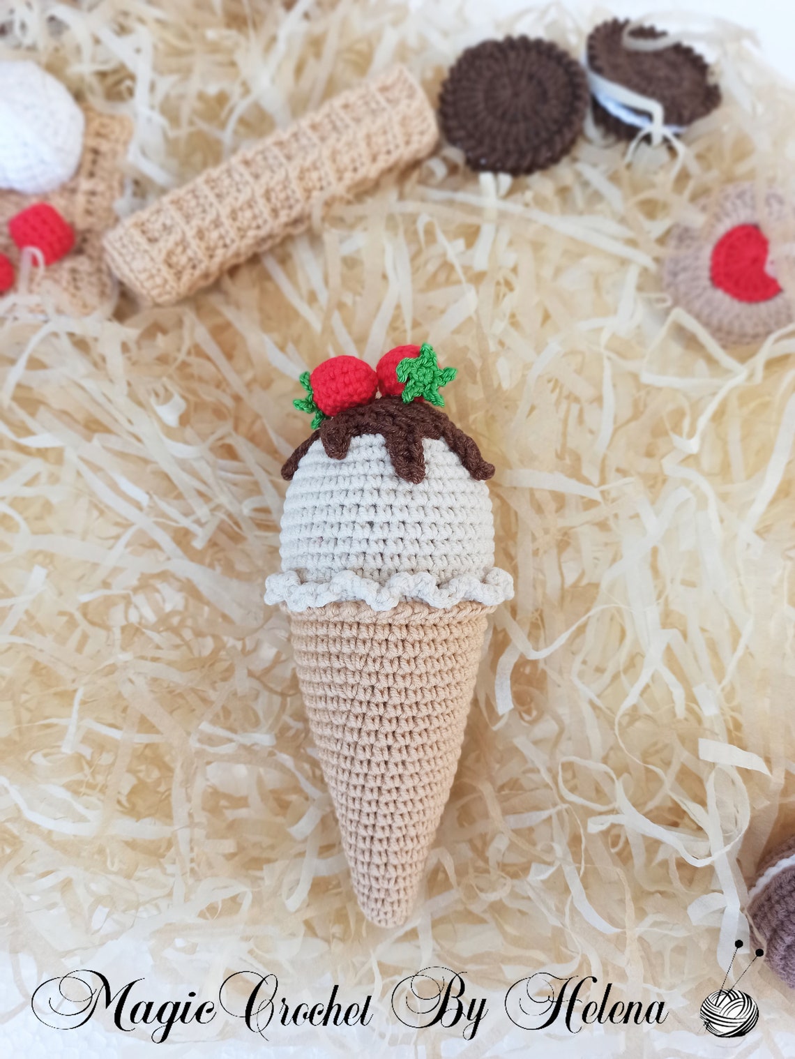 SET of 14 Chocolate Sweets Kitchen Decor Crochet Food | Etsy