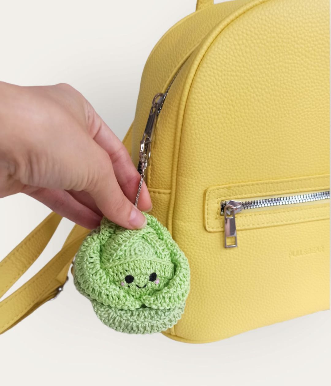 Crochet Cabbage Keychain Cute Keychain Backpack Gift for Girlfriend ...