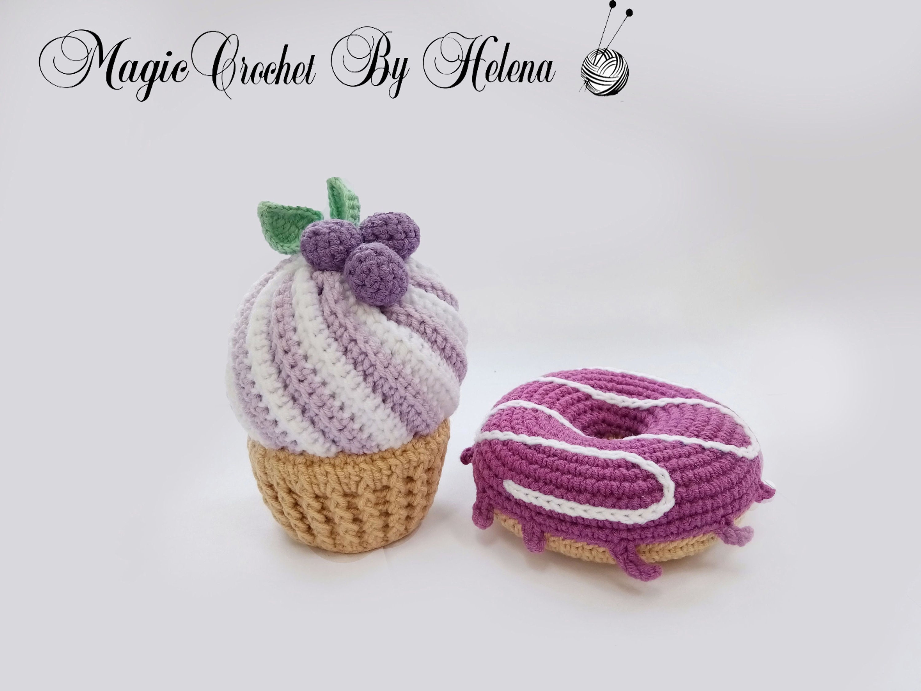 SET of 2 sweets Kitchen decor. Crochet donuts Crochet | Etsy