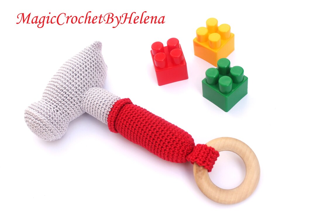 Crochet Hammer Baby Toy, Amigurumi Hammer Rattle - Etsy