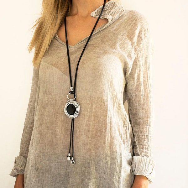 Leather Lariat - Etsy