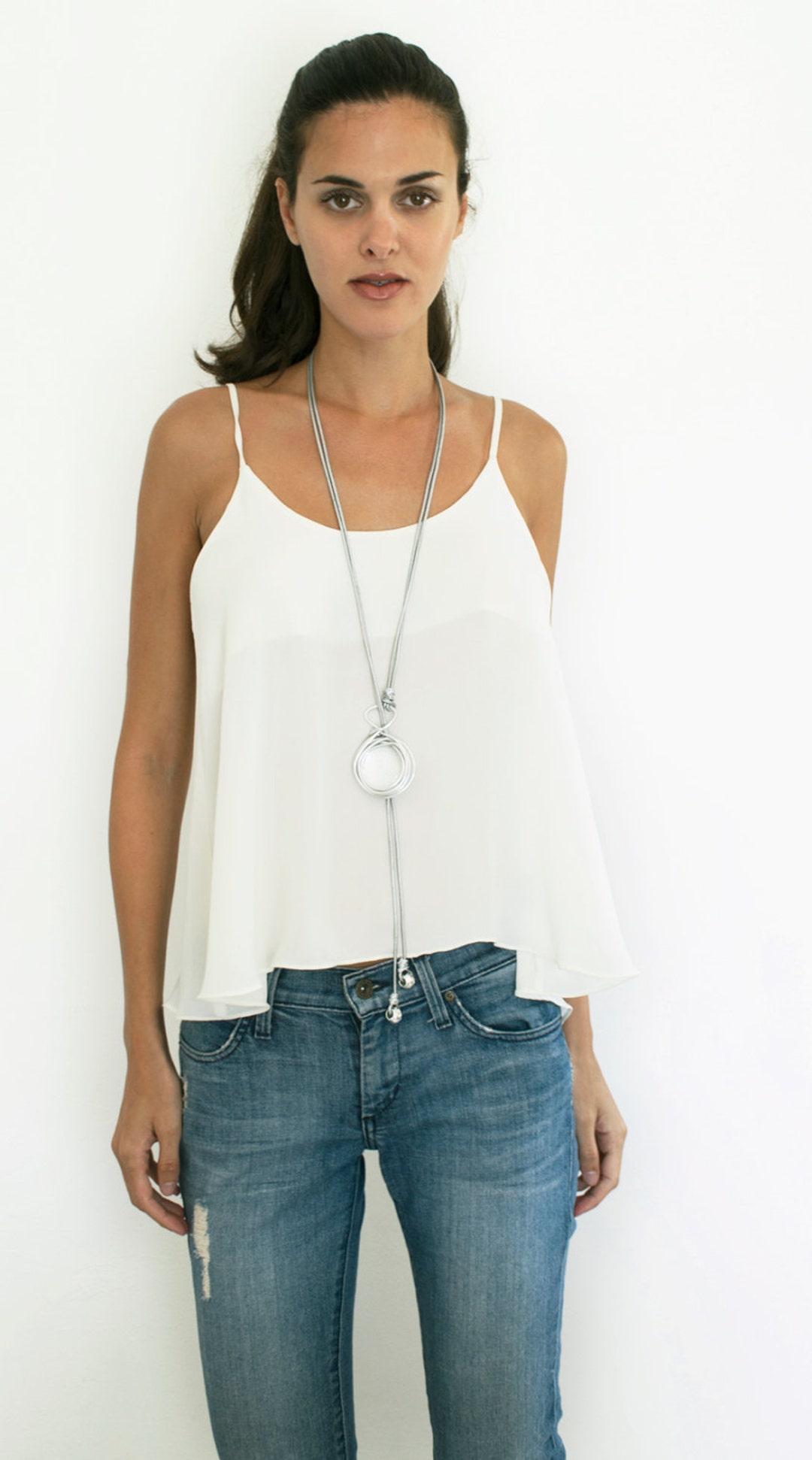 Leather Lariat Necklace, Statement Necklace, Long Leather Necklace ...