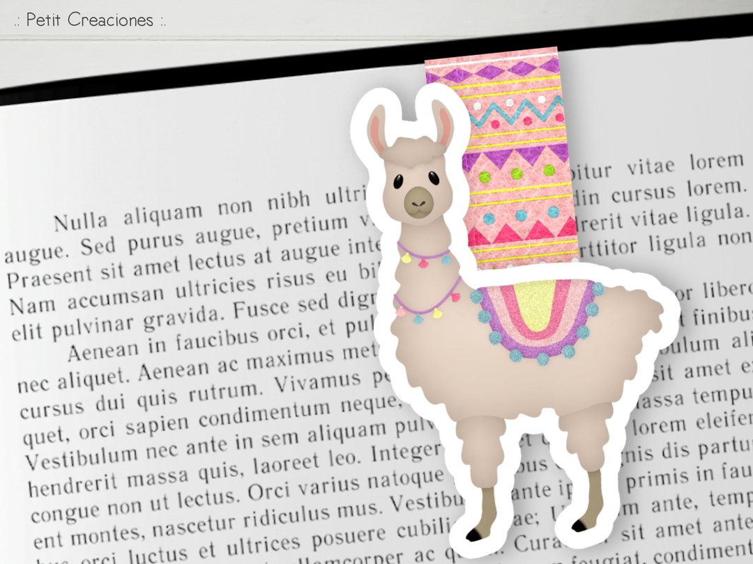 LAMA MAGNETIC BOOKMARK (llama) Alpaca Magnetic Bookmark, Book ...