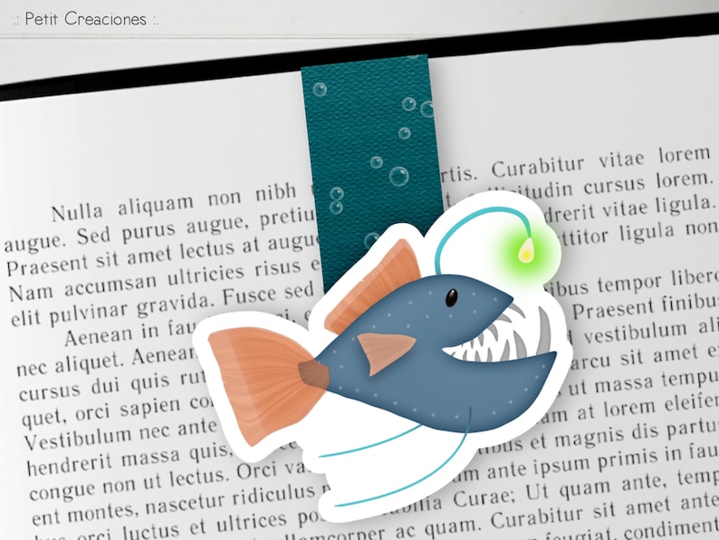 Magnetic Bookmark FISH of the Deep, WHALE, MANTA, Book Accessories ...