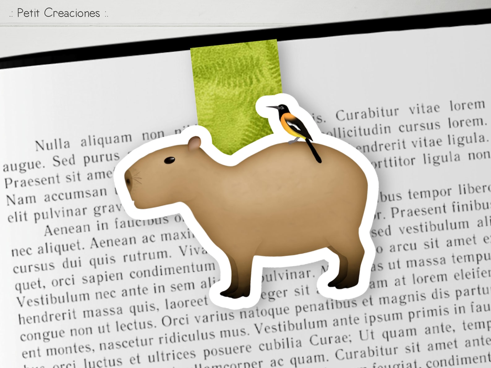 CAPYBARA MAGNETIC BOOKMARK, Handmade Bookmark, Book Accessories, Ideal ...