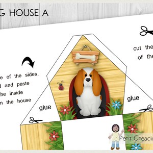 Printable Gift Box "dog House Garden“ Digital File PDF, Treat Box ...