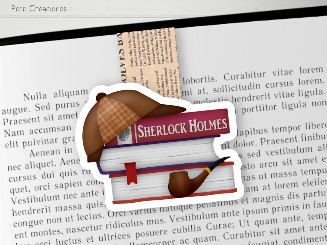 SHERLOCK HOLMES Magnetic Bookmark, Handmade, Book Accessories, Ideal ...