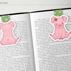 MAGNETIC PIG BOOKMARK, Handmade Bookmark, Book Accessories, Ideal Gift ...