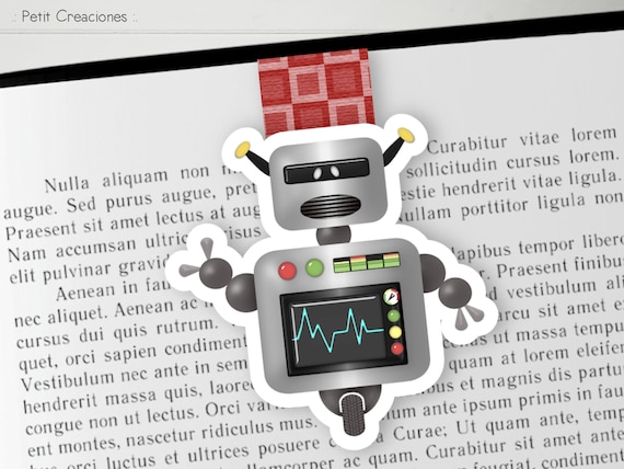 MAGNETIC ROBOT BOOKMARK, handmade bookmark, magic book, book ...