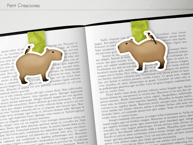 CAPYBARA MAGNETIC BOOKMARK, Handmade Bookmark, Book Accessories, Ideal ...