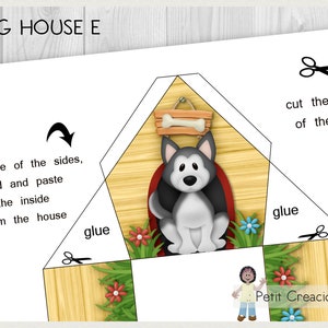 Printable Gift Box "dog House Garden“ Digital File PDF, Treat Box ...