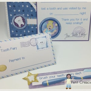 Printable Pocket Card "tooth Fairy" With Certificate and Envelope for ...