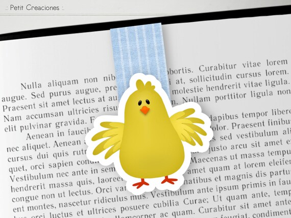 MAGNETIC CHICK BOOKMARK, handmade bookmark, book accessories, ideal ...