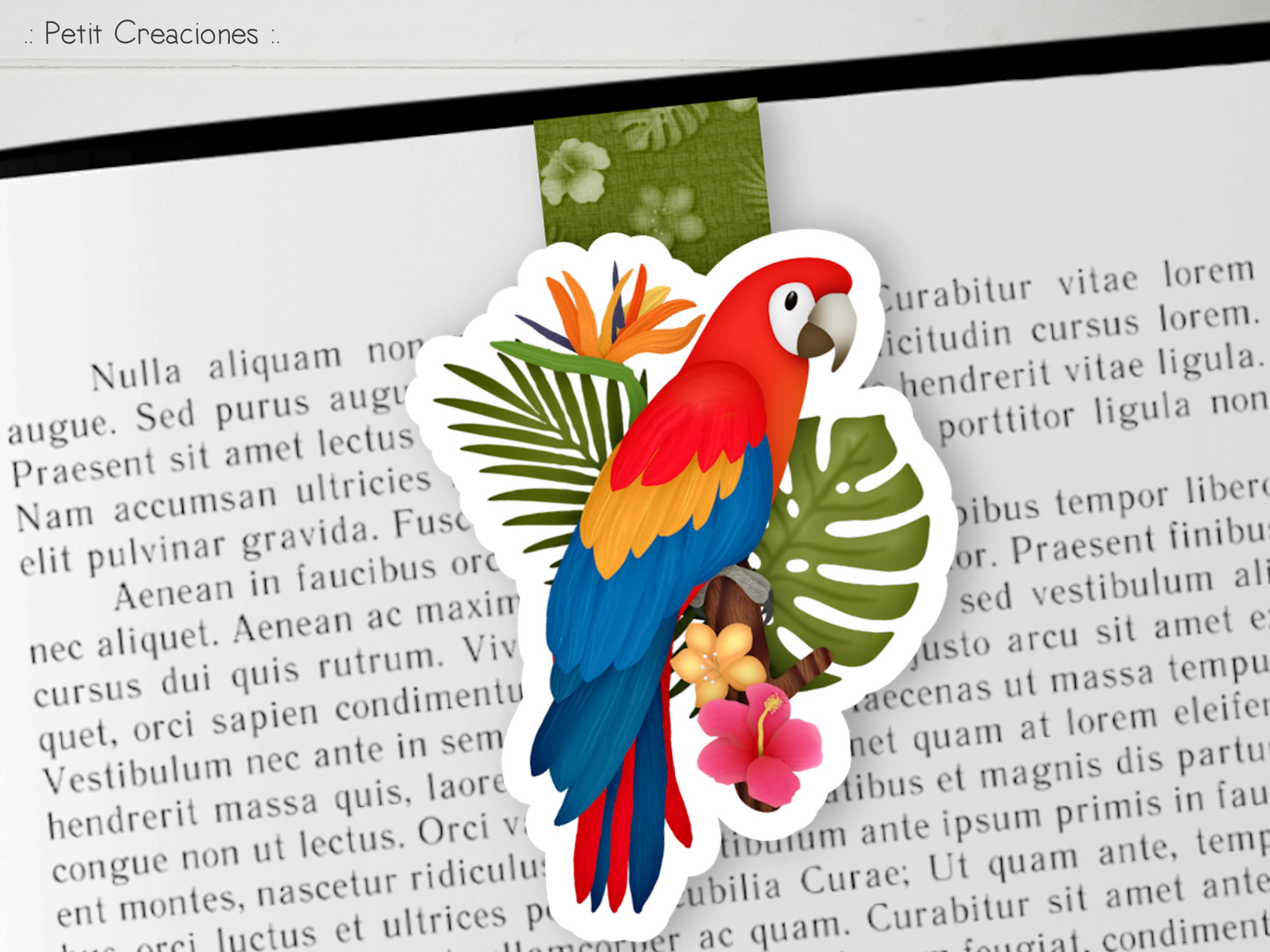 Macaw Macaw Magnetic Bookmark, Handmade Bookmark, Book Accessories ...