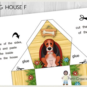Printable Gift Box "dog House Garden“ Digital File PDF, Treat Box ...