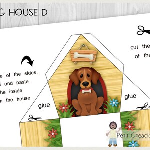 Printable Gift Box "dog House Garden“ Digital File PDF, Treat Box ...