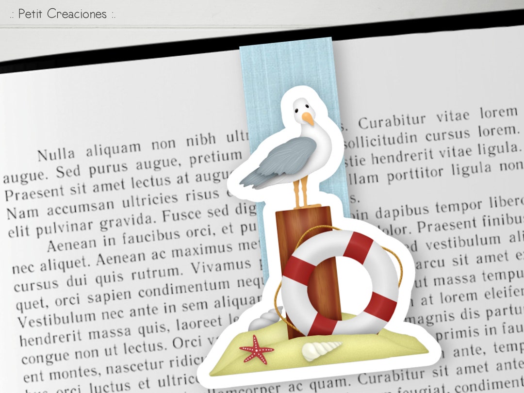 SEAGULL MAGNETIC BOOKMARK, Handmade Bookmark, Magical Book, Book ...