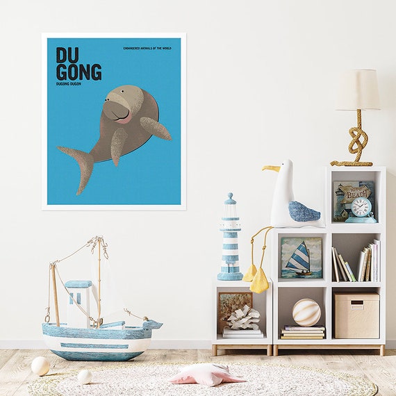 DUGONG Manatees Endangered Animal Wildlife Poster Animal - Etsy Australia
