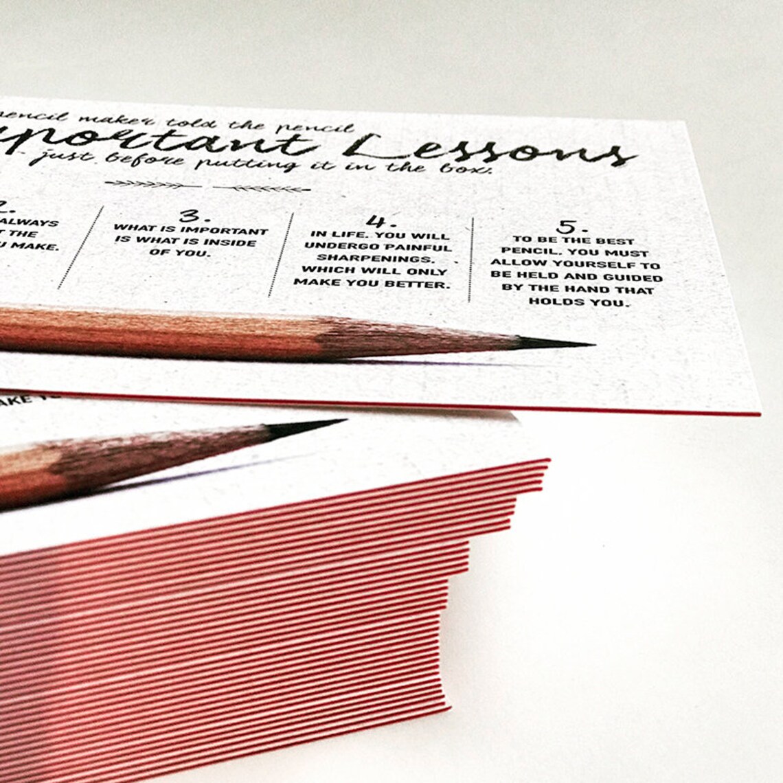 Notecard Words of Wisdom Life Lessons Postcard Blank Card, PENCIL FOR ...