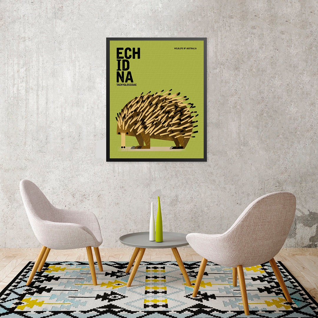 ECHIDNA Australian Animals Nursery Art Print Educational - Etsy Australia