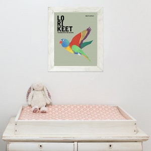LORIKEET Birds of Australia, Rainbow Lorikeet, Australiana Art Prints ...