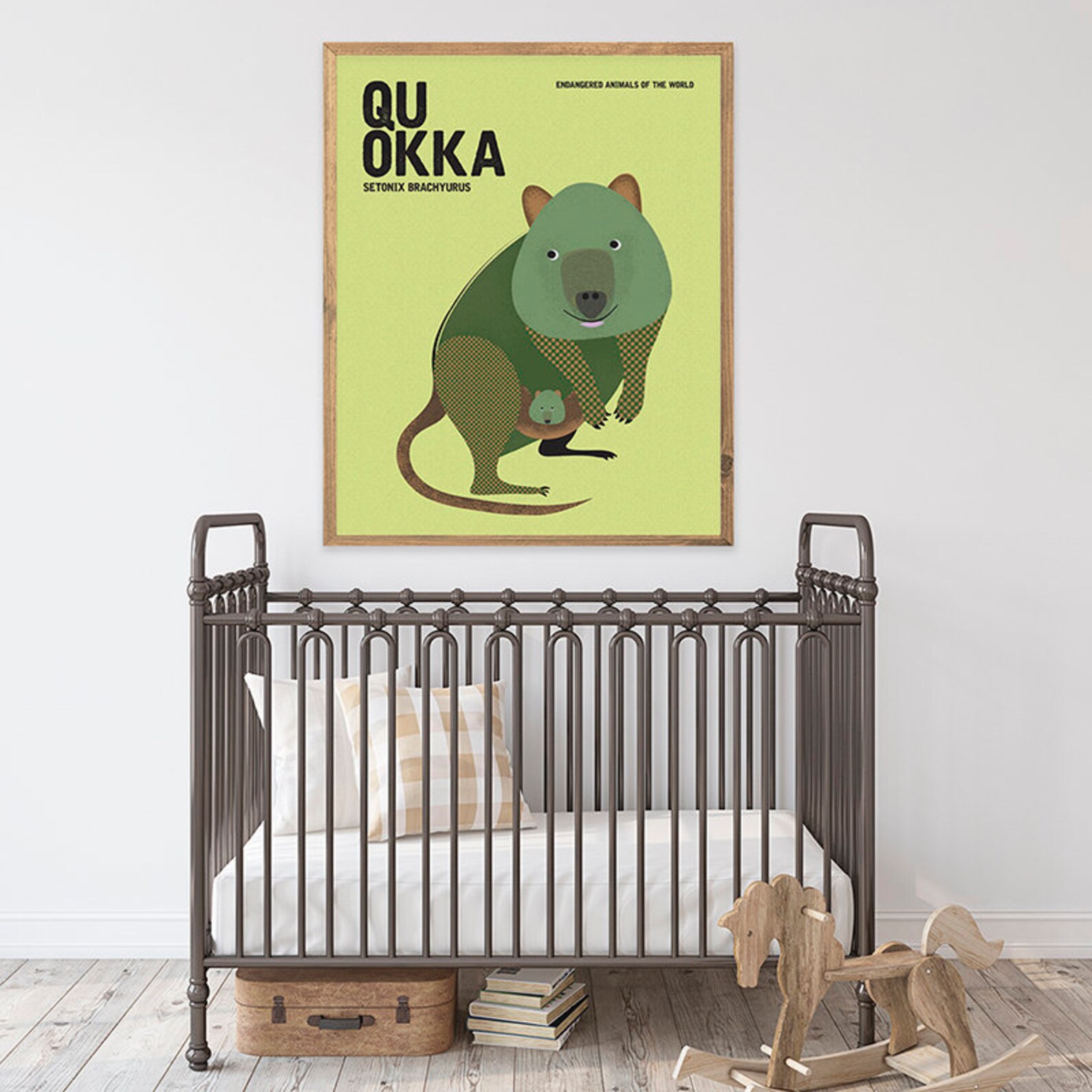 QUOKKA, Rottnest Island Wildlife Poster, Endangered Australian Animal ...