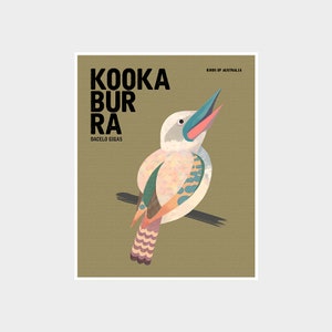 KOOKA Birds of Australia, Laughing Kookaburra, Nursery Art Prints ...