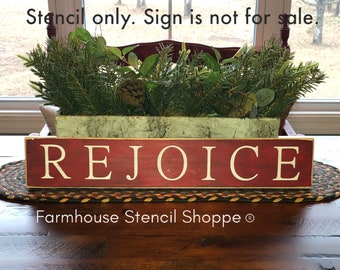 Rejoice Word Stencil by Studior12 DIY Holiday Faith Home Decor Craft ...