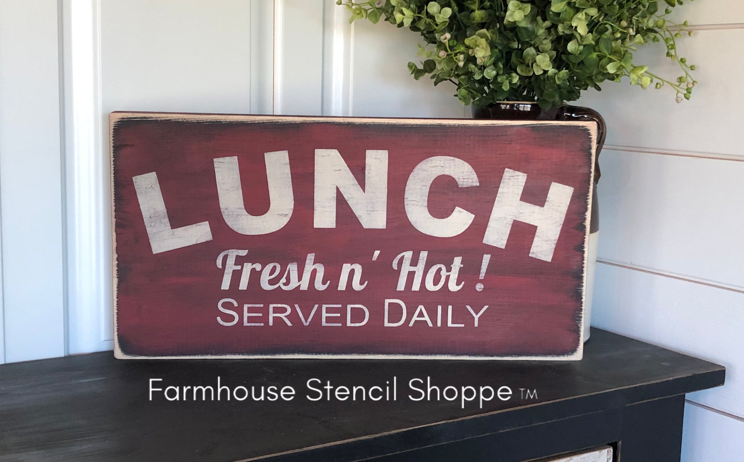 Lunch Fresh N' Hot Stencil, 18"x8", Reusable Stencil, NOT A SIGN! - Etsy