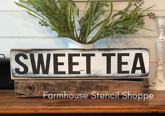 STENCIL Sweet Tea Stencil 24x5 reusable | Etsy