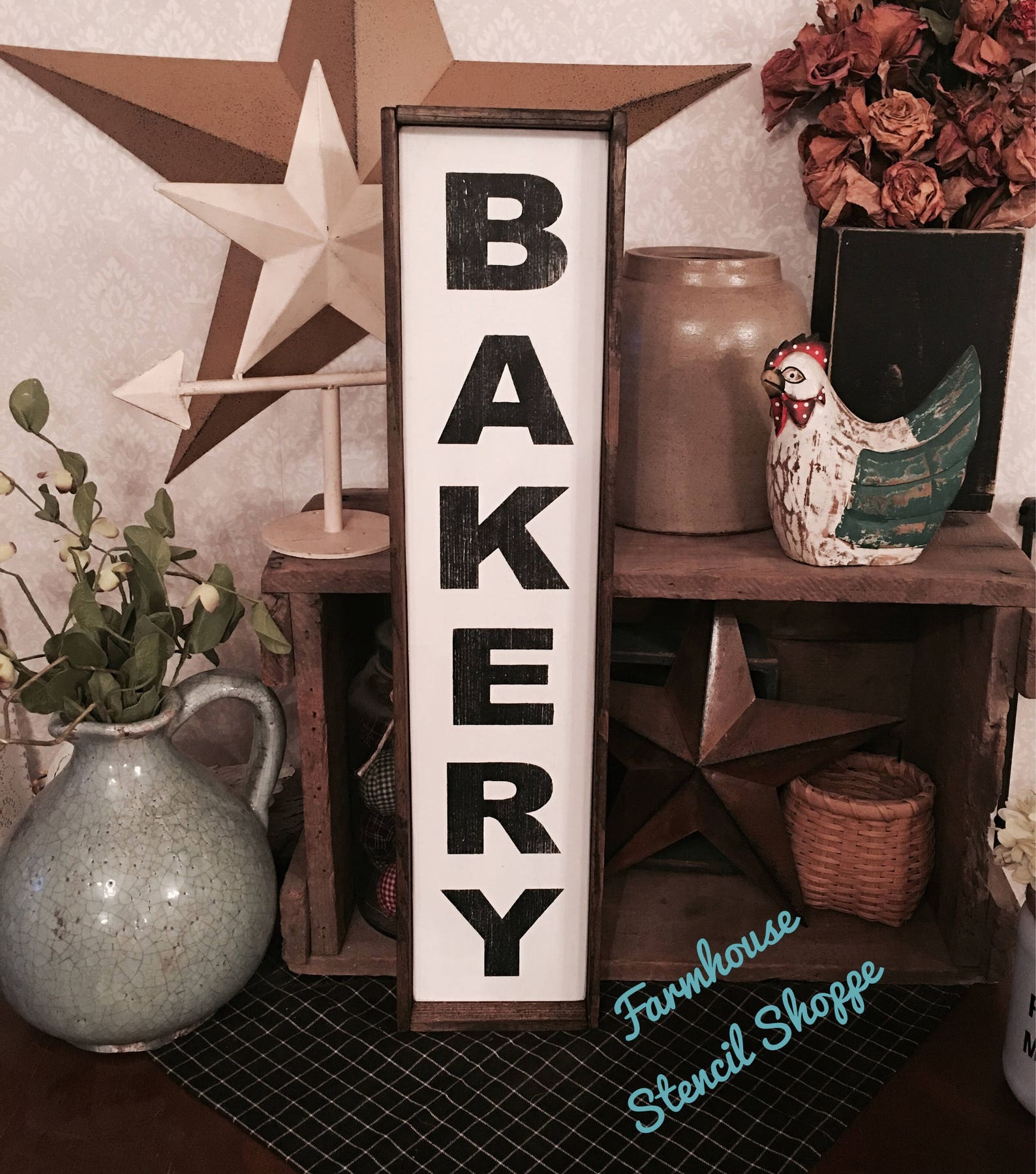 STENCIL Bakery Vertical Stencil 5x24 Reusable | Etsy