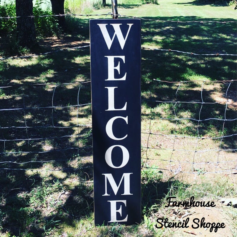 Welcome Stencil - Etsy